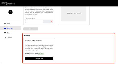 Manage Account Security Settings