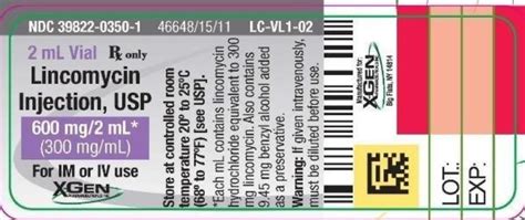 Lincomycin Injection Fda Prescribing Information Side Effects And Uses