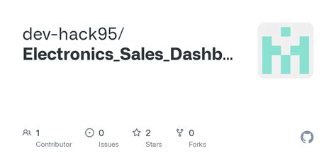 GitHub Dev Hack Electronics Sales Dashboard