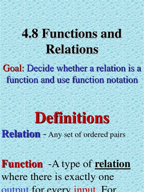 4 8 functions and relations decide whether a relation is a function
