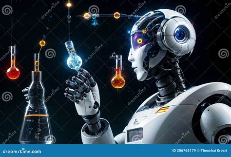 Robotic Scientists In The Lab Exploring The Future Of Scientific Discovery And Innovation Stock