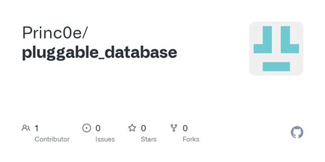 Github Princ0epluggabledatabase