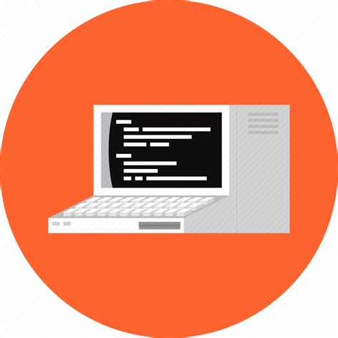 coding computer desktop monitor monoblock pc programing icon