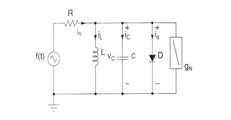 Schematic Diagram Of The Forced Parallel LCR Circuit With A Diode And Download Scientific