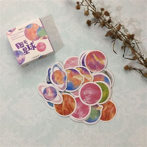 Jual Sticker Desain Kawai Lucu Model DIY Untuk Scrapbook Jurnal Motif Planet Shopee Indonesia