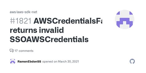 AWSCredentialsFactory TryGetAWSCredentials Returns Invalid