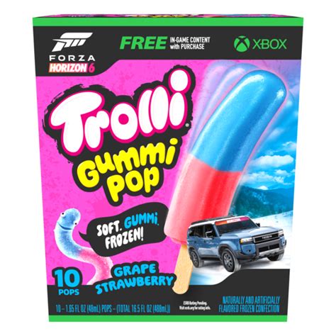 Trolli Frozen Gummi Ice Pops Chewy Sour Gummy Candy Frozen Dessert