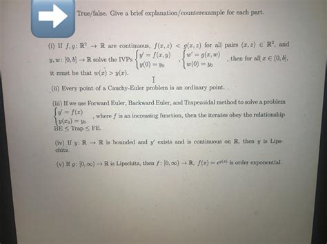 solved true false give a brief explanation counterexample