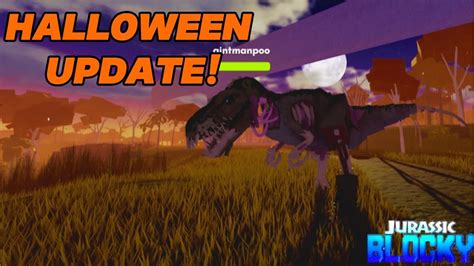 Jurassic Blocky Halloween Update Youtube