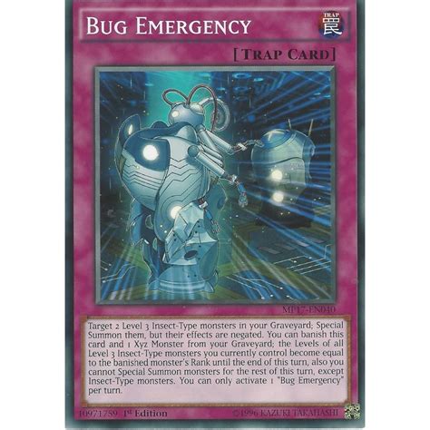 Yu Gi Oh Trading Card Game Yu Gi Oh Bug Emergency Mp17 En040 1st Edition Trading Card Games
