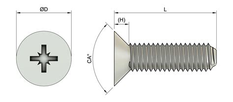 Buy M3 X 6mm Pozi Countersunk Thread Rolling Screws Din 7500m