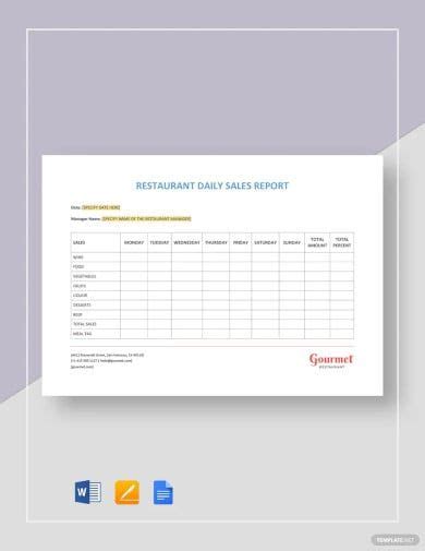 Daily Report Templates Word Pdf Excel Google Docs Artofit