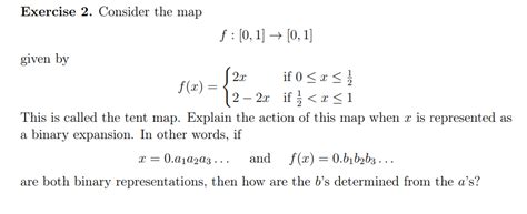 Exercise Consider The Map F Given By Chegg