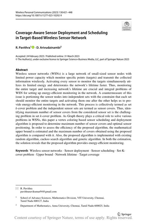 Coverage Aware Sensor Deployment And Scheduling In Target Based