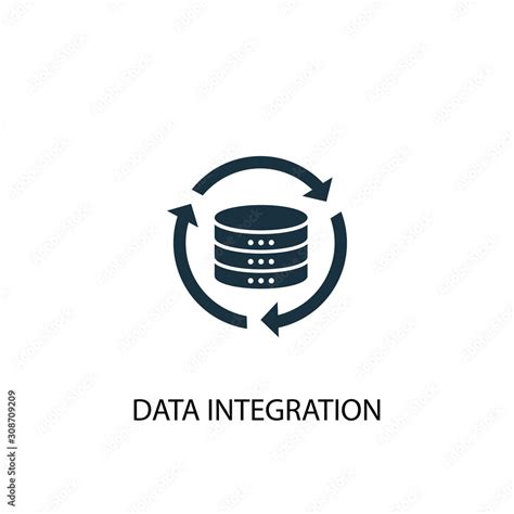 Data Integration Creative Icon Simple Element Illustration Data Integration Concept Symbol
