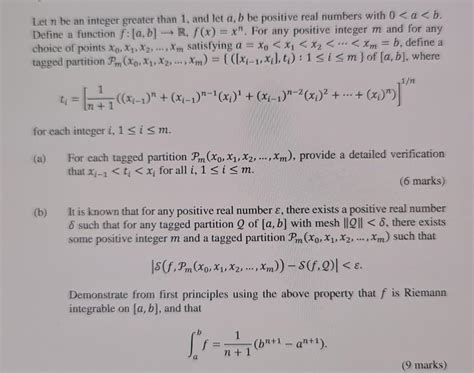 Solved Let N Be An Integer Greater Than 1 And Let A B Be