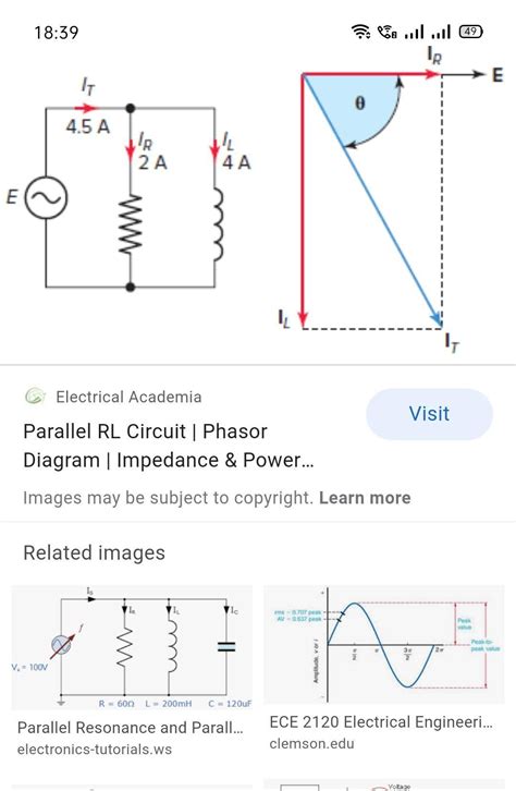 Phasor Diagram Of Lr Circuit Circuit Diagram