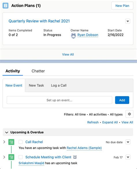 Configure Action Plans Salesforce Trailhead