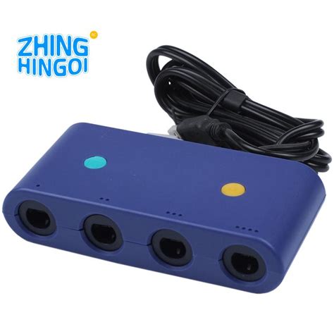 For Gamecube Controller Adapter For Nintendo Switch Wii U Pc 4 Ports With Turbo And Home Button