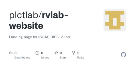 GitHub Plctlab Rvlab Website Landing Page For ISCAS RISC V Lab