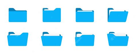 Premium Vector Folders Icon Folders With Documents Open Folder And