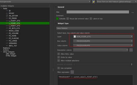 Attribute Table Sorting Drop Down Lists In Value Relation Widget In Qgis Geographic