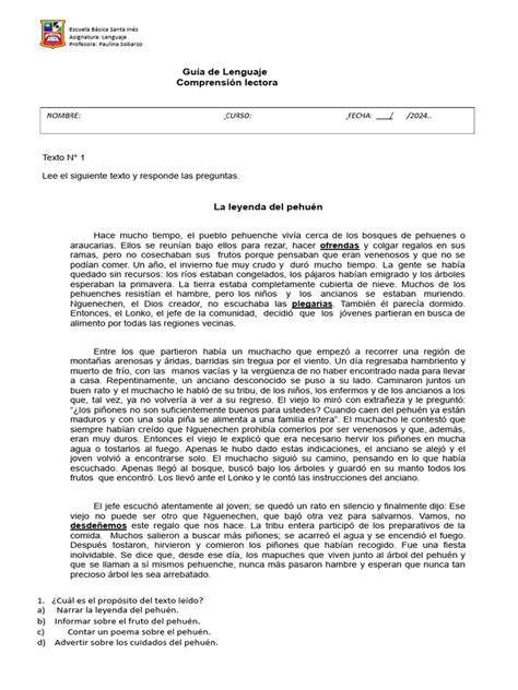 Guía Lenguaje 08 05 Pdf