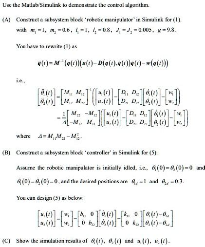Solved Texts Use Matlab Code Use Matlabsimulink To Demonstrate The