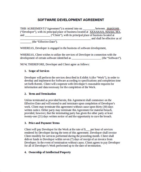 Game Development Contract Template