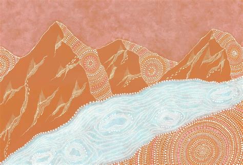 The Strength Of The Singing River Aboriginal Art Print By Sharon Robbie