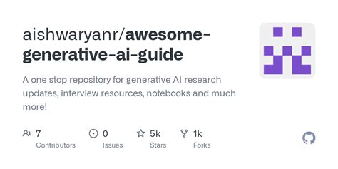 Github Aishwaryanr Awesome Generative Ai Guide A One Stop Repository For Generative Ai