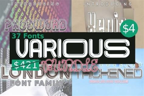 Various Fonts Bundle Bundle · Creative Fabrica