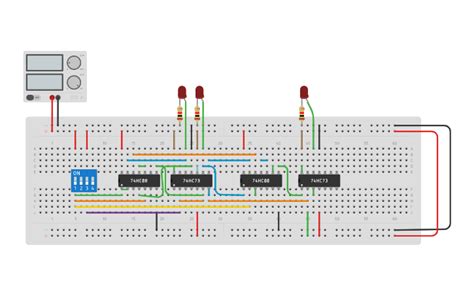 Circuit Design Asynchronous Up Down Tinkercad