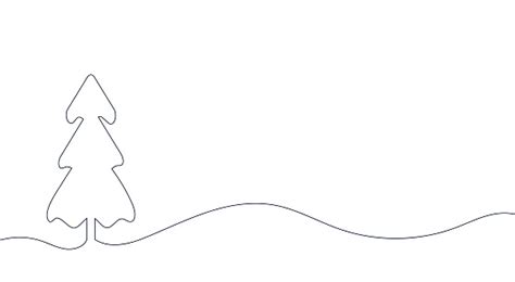 한 줄의 스타일의 크리스마스 트리 미니멀한 스타일의 새해와 크리스마스 배경 핸드 페인팅 인쇄 장식 인사말 및 분위기 크리스마스 트리에 대한 스톡 벡터 아트 및 기타 이미지