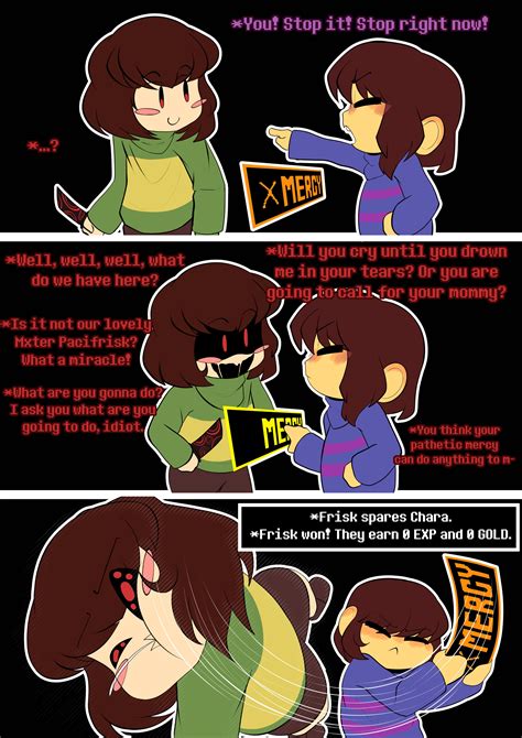 Frisk Spares Chara Frisk Wont They Earn B EXP And B GOLD Frisk