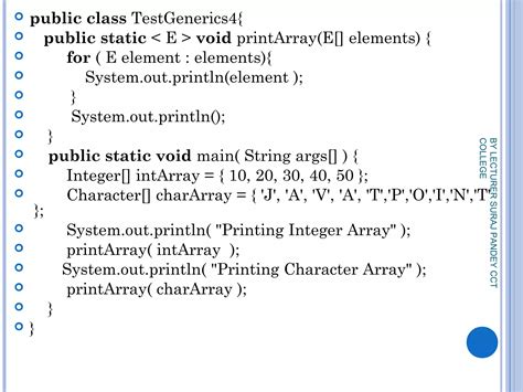 Generics In Java PPT