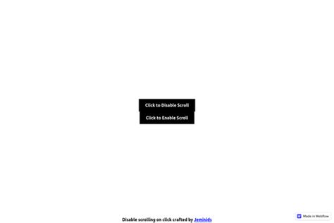 Disable Scrolling On Click Webflow