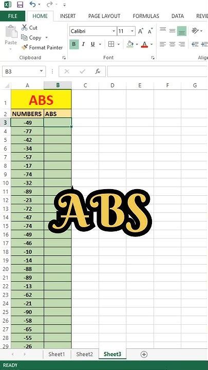 How To Use Abs Function In Excel Use Of Abs Function Computerking Computer Excel Youtube