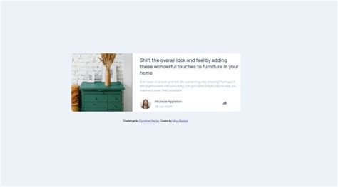 Frontend Mentor Article Preview Component Master Coding Challenge Solution
