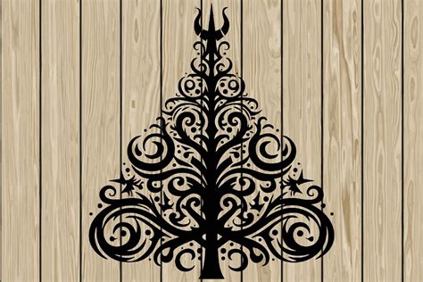 Christmas Tree Viking Design Stencil Svg Graphic By Cosmosfineart · Creative Fabrica
