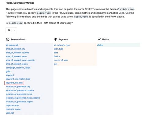 Connector Improvement Missing Field In Google Ads API Click View Report Fivetran Support