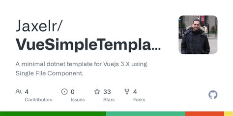 Github Jaxelrvuesimpletemplate A Minimal Dotnet Template For Vuejs