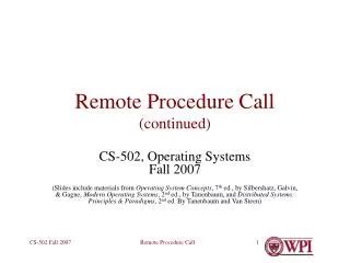 PPT Remote Procedure Call PowerPoint Presentation Free Download ID