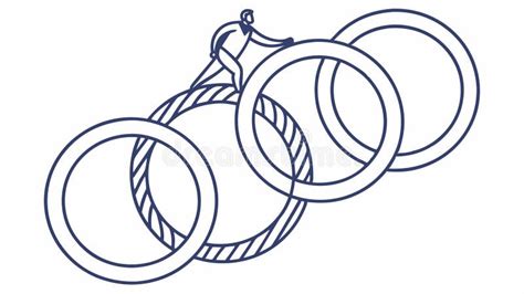 Interlocking Rings Connection And Unity Symbol Vector Design