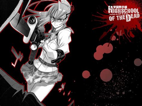 Rei Miyamoto Hd Wallpaper Highschool Of The Dead Anime Action