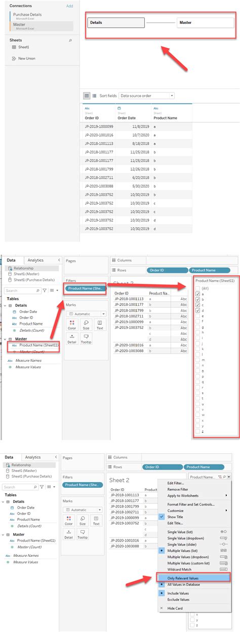 How To Show Only Relevant Values In Filter When Using Data Blend