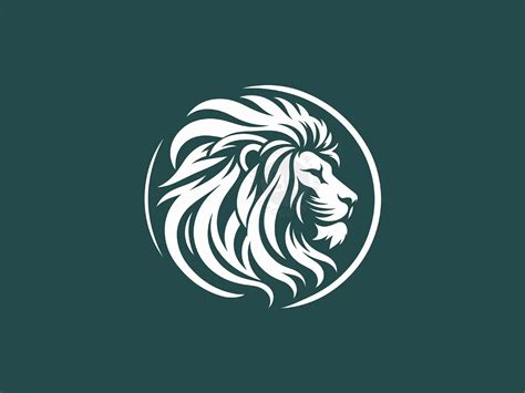 Modern White Lion Head Logo Branition