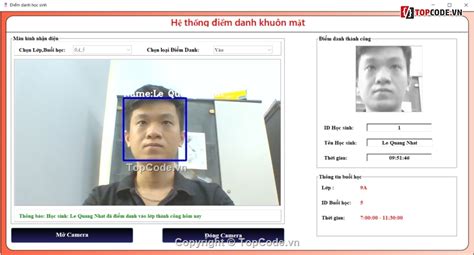 Phần mềm điểm danh học sinh bằng nhận diện khuôn mặt OpenCV Python