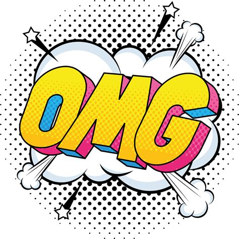 Omg Pop Art Lettering Poster 24090542 Png