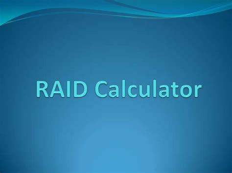 raid calculator